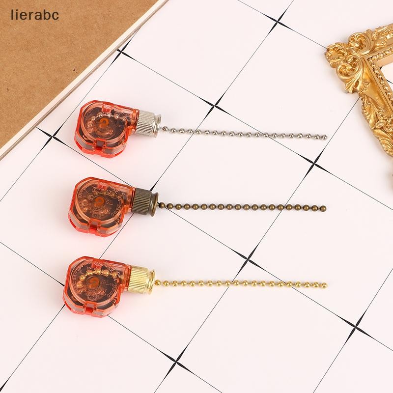 LIE 3 Speed Pull Chain Control Brass 4 Wire Ceiling Fan Chain Switch ...