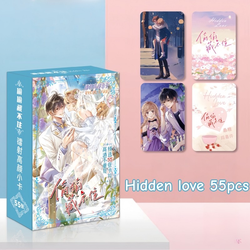 55pcs Anime Manhwa Manga Sanrio Hidden love Raster Card Jinx Blue Lock ...