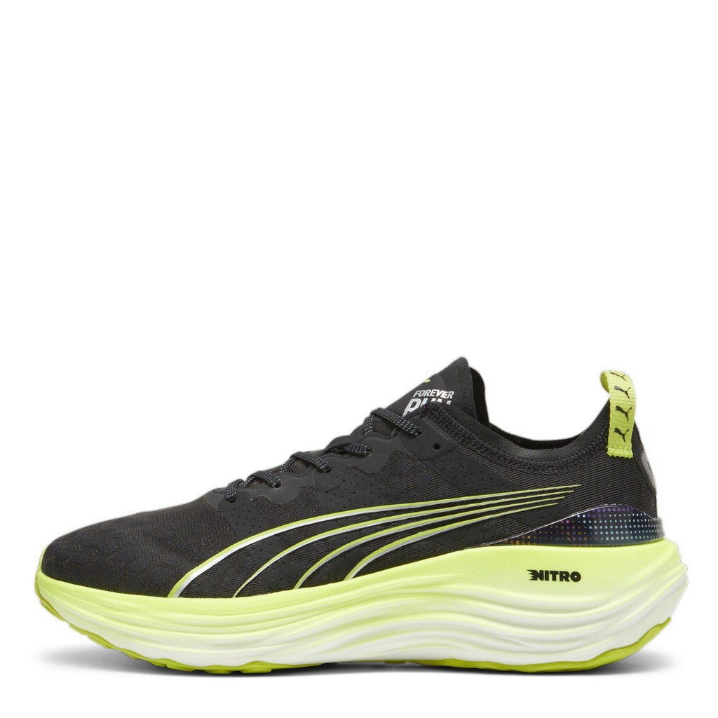 Puma Mens Forever Run NITRO Mens Running Shoes (Hitam-Limau/Hitam ...