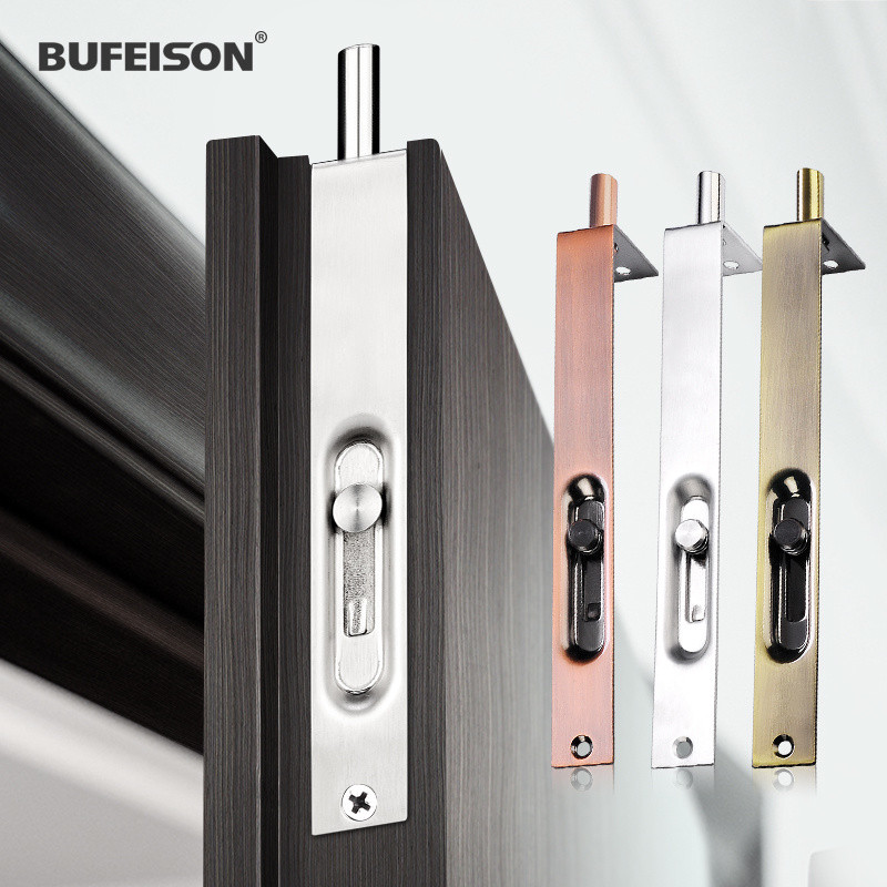 Wooden Door Ground Bolt Stainless Steel Upper Lower Concealed Door ...
