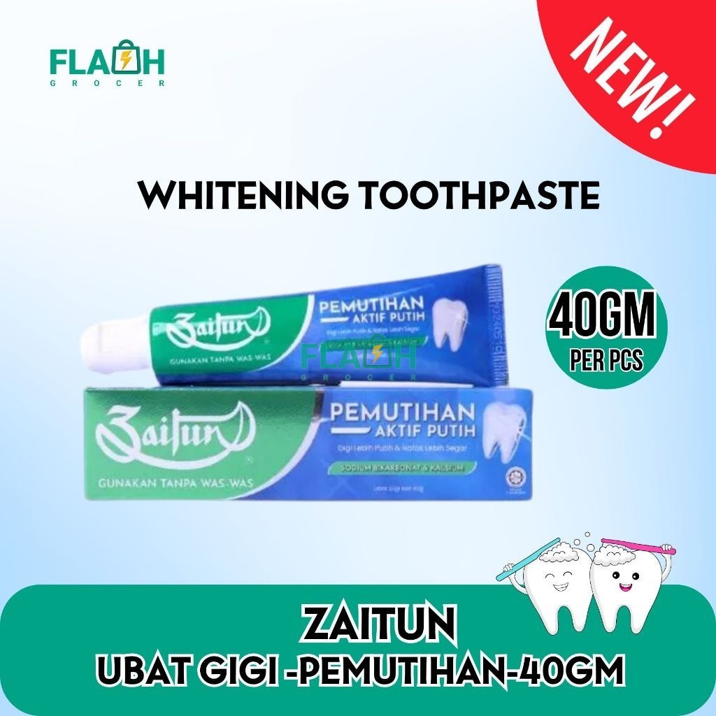 ZAITUN UBAT GIGI VIRAL- WHITENING TOOTHPASTE(PEMUTIH GIGI) Travel Set ...