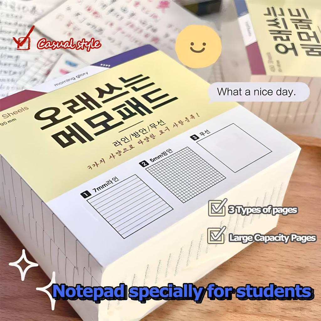 Ultra-thick Cover Notepad Portable Memo Tearable Paper Word Book Note ...