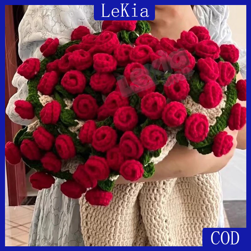 Rose Blanket Finished Knitted Handmade Crochet Bouquet Graduation ...