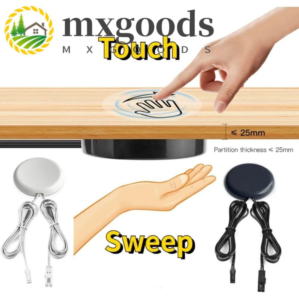 MXGOODS Dimmer Switch, Wooden Panel Hand Sweep LED Kitchen Cabinet Light, DC Switch Penetrable ...