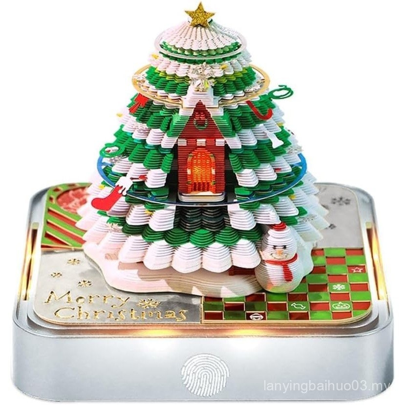 Kalendar Meja 2026 Dengan Lampu LED, Arca Pokok Krismas Kalendar Koyak ...