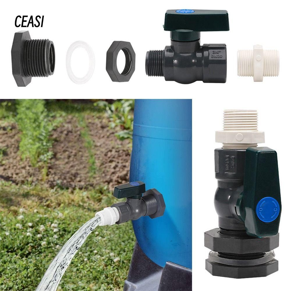 CEASI Rain Barrel Valve, PVC With Inner Connection Rain Barrel Diverter ...
