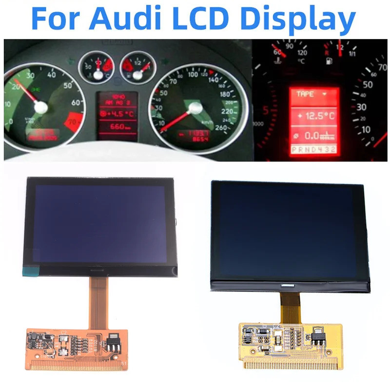 1Pc Skrin Paparan LCD VDO untuk Audi A3 A4 S4 A6 S6 B5 C5 4B TT 8N S3 ...
