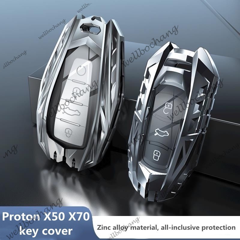 [NEW] Proton X50 X70 Chrome Reflection Zinc Alloy Car Key Cover Key Fob ...
