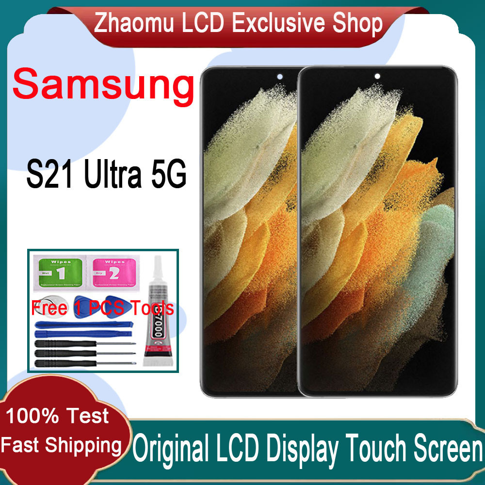 Original AMOLED Samsung Galaxy S21 Ultra 5G LCD Display Touch Screen ...