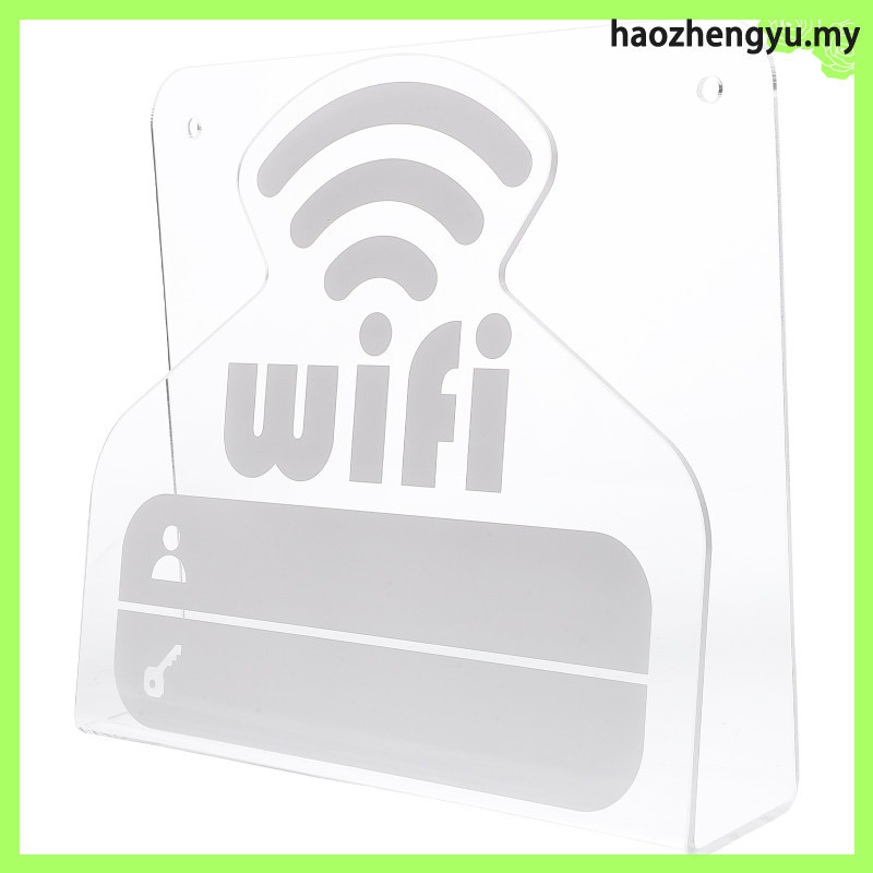 Wifi Logo Reminder Board Acrylic Table Sign Guest Wi-fi Signage Desk ...