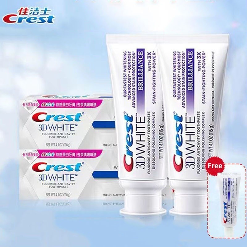 Crest Toothpaste 3D Whitening Toothpaste Thermal Cleaning Tea Coffee Tooth Stain Foaming ...