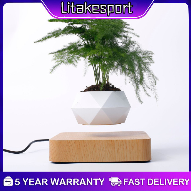 2024New! Levitating Plant Pot Rotation Flower Planters Magnetic ...