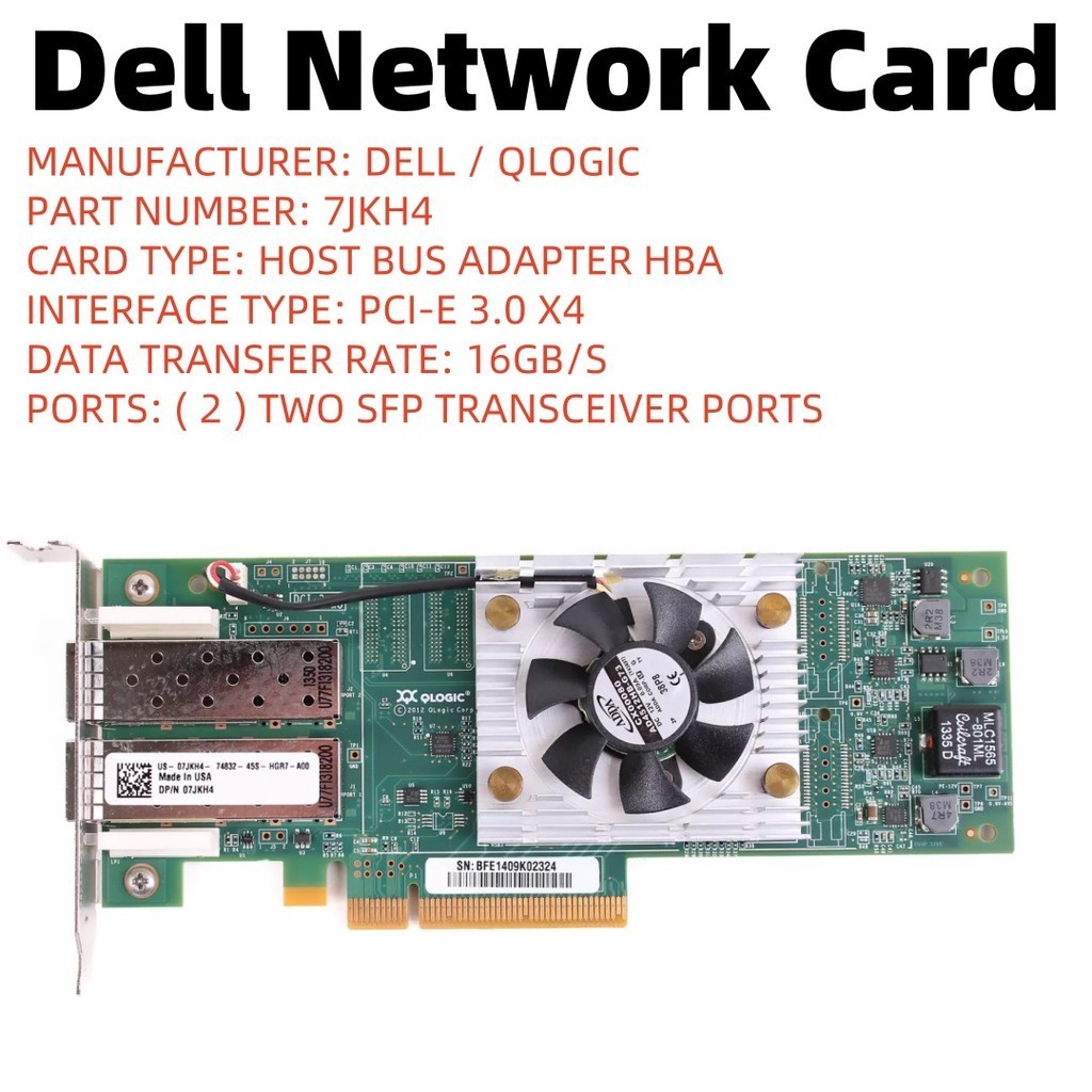 Dell 07JKH4 7JKH4 QLogic 16Gb Dual-Port Fibre Channel QLE2662 HBA Card | Shopee Malaysia