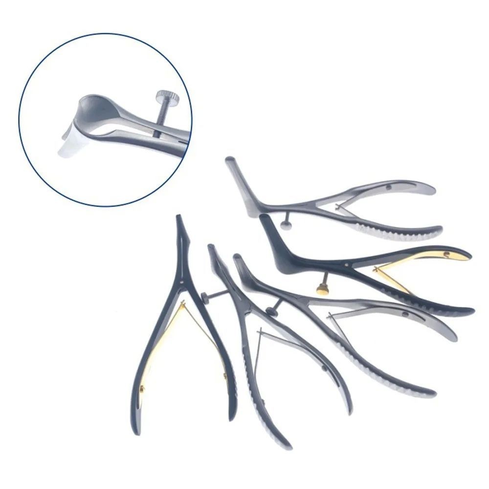 Nose Mirror Speculum Lens Nostril Pliers Stainless steel Nasal Cavity ...