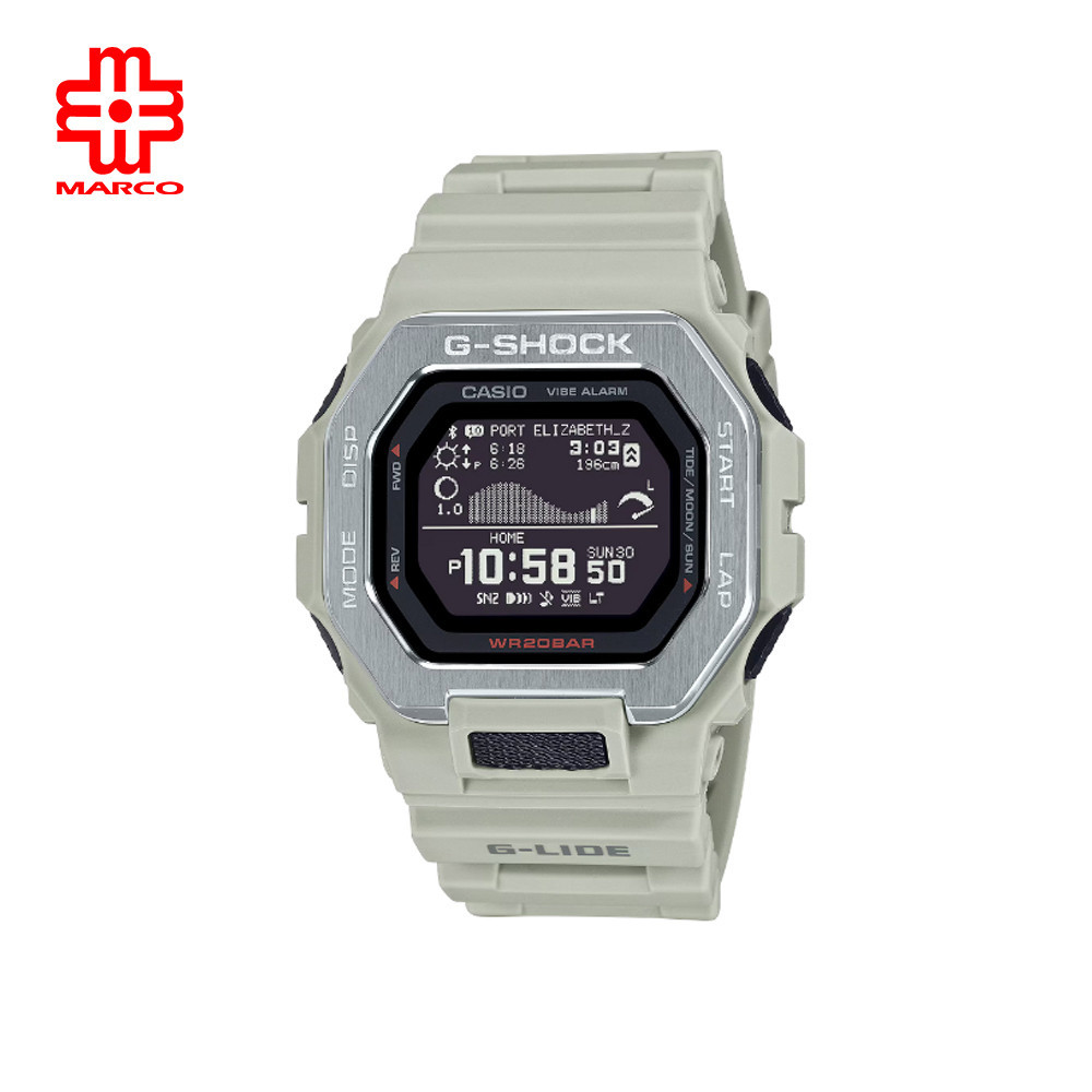 Casio G-Shock G-LIDE GBX-100-8 Beige Bio-Based Resin Band Men Sport ...