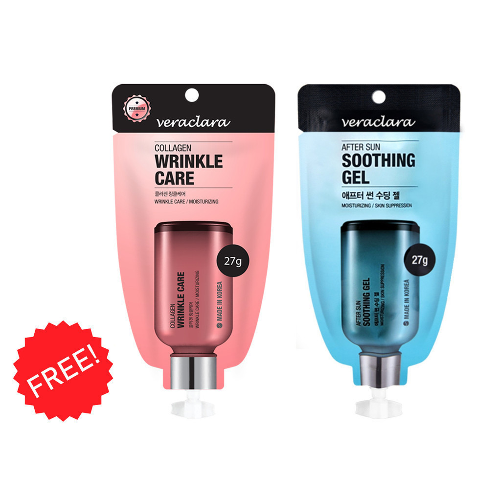 Veraclara Collagen Wrinkle Care 27g + Veraclara After Sun Soothing Gel ...