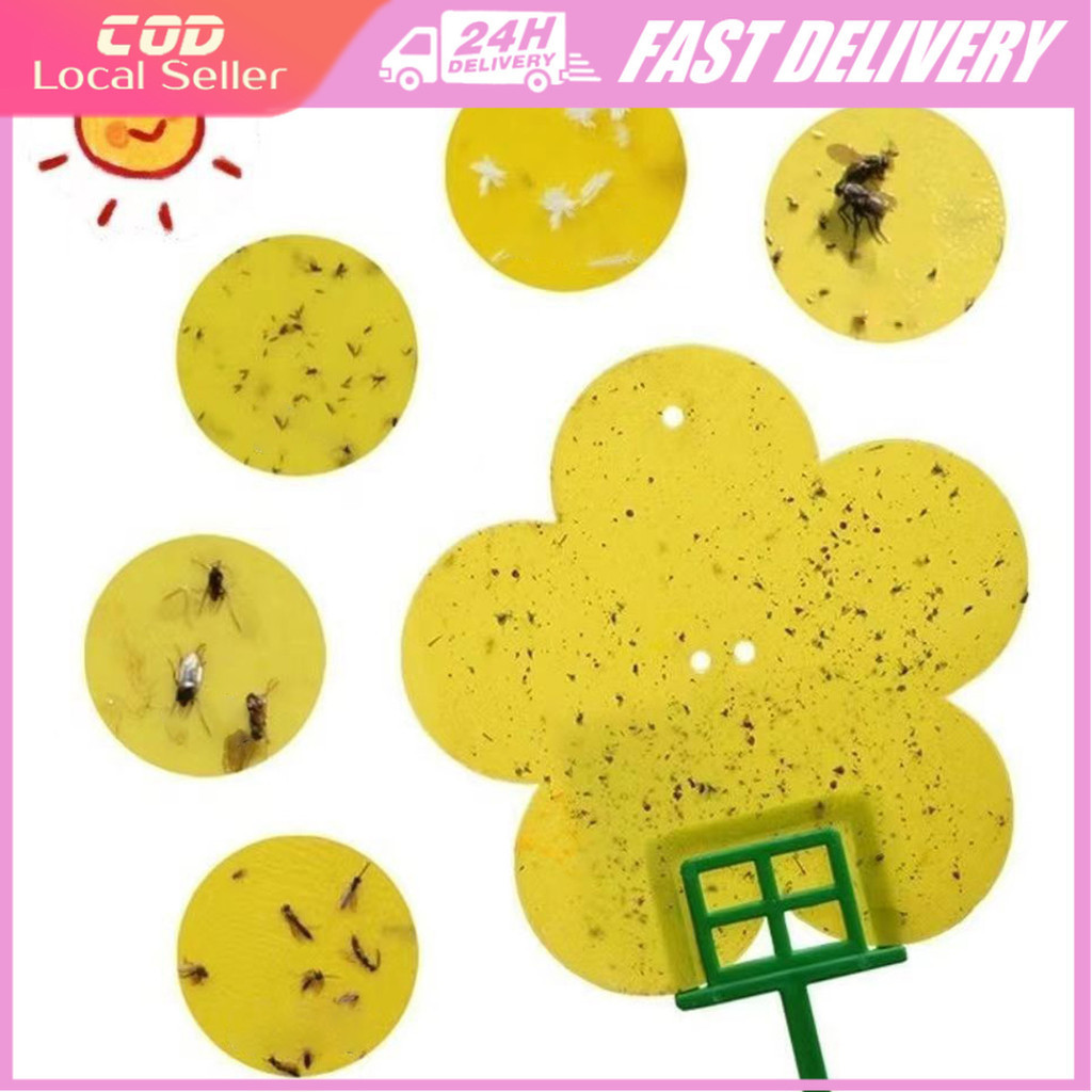 Pelekat Serangga Kuning Insect Sticker Flies Trap Double-sided Yellow ...