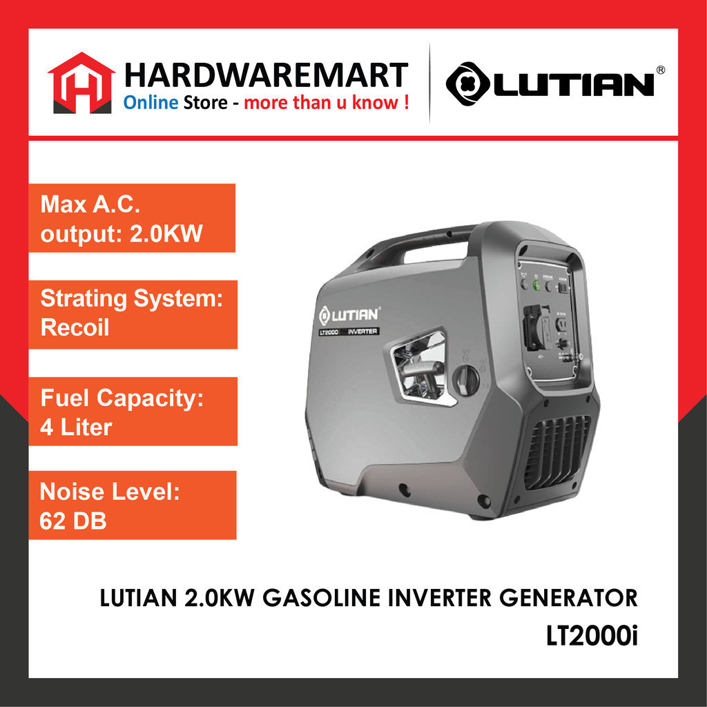 LUTIAN 2.0KW GASOLINE INVERTER GENERATOR LT2000i | Shopee Malaysia
