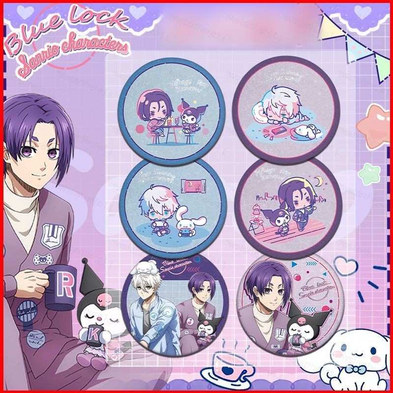 Jason Blue Lock x Sanio Laser Silver Onion Double Flash Metal badge ...