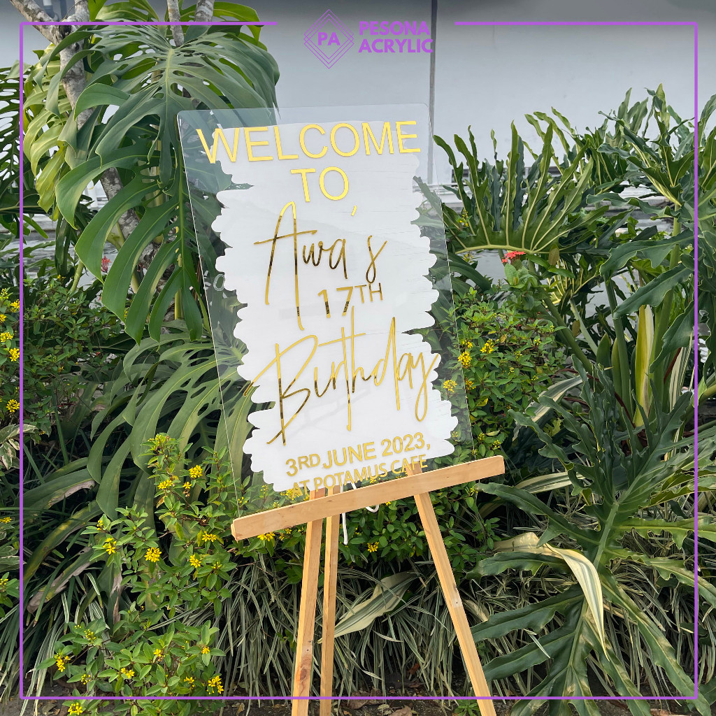 Acrylic Welcome Sign Painted/Wedding Sign Paint/Back Paint Greeting ...
