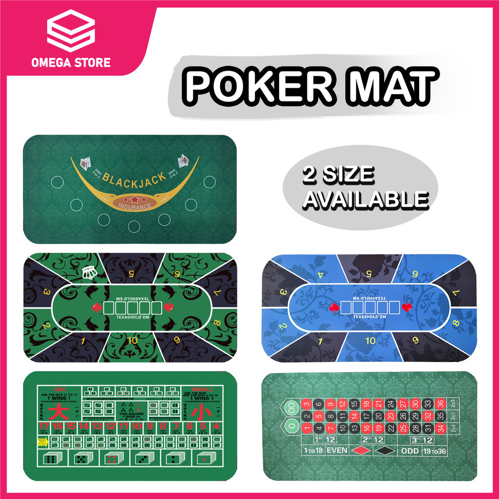 (O Mega) Poker Mat Texashold'em Mat Blackjack Mat Basket Bet Mat 扑克桌布 ...