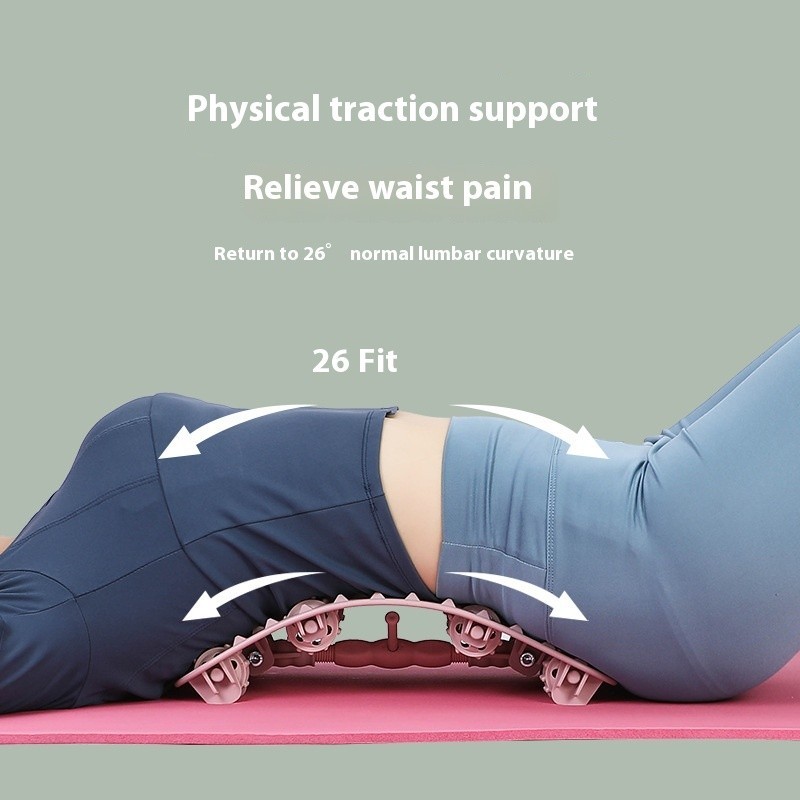 Back Roller Stretcher and Foot Massager with Adjustable Lumbar Traction ...