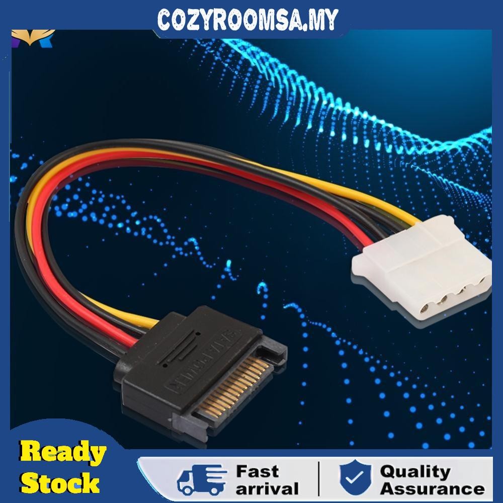 SATA 15pin Male to IDE Big 4pin Hard Disk Drive Power Cord Connector ...