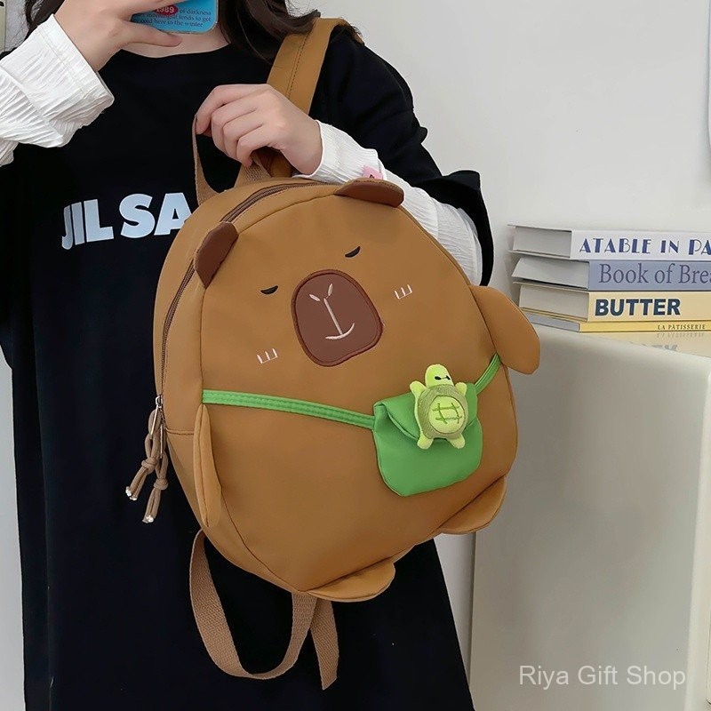 Capabala Backpack Cute New Capybara Backpack2024Bag Female Cartoon ...