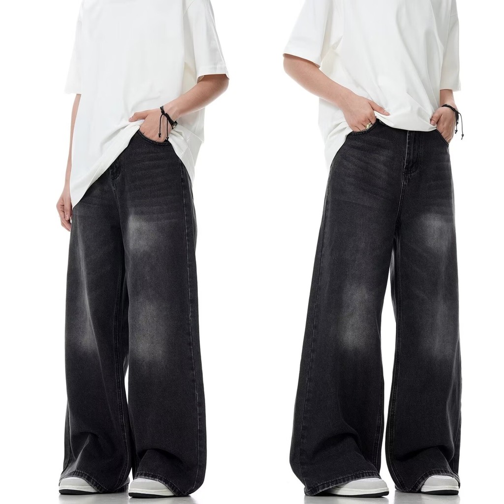 💥Local Delivery 💥 COD Seluar Jeans Lelaki Men Harem Jeans baggy Jeans ...