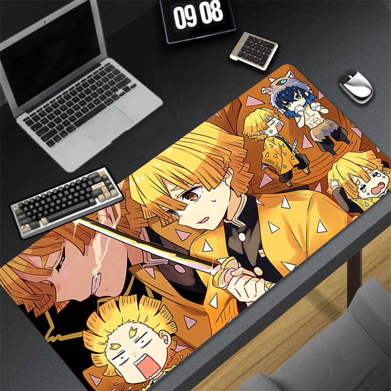 Japan Cool Anime Mouse Pad 900x400 PC Demon Slayer Zenitsu Mousepad ...