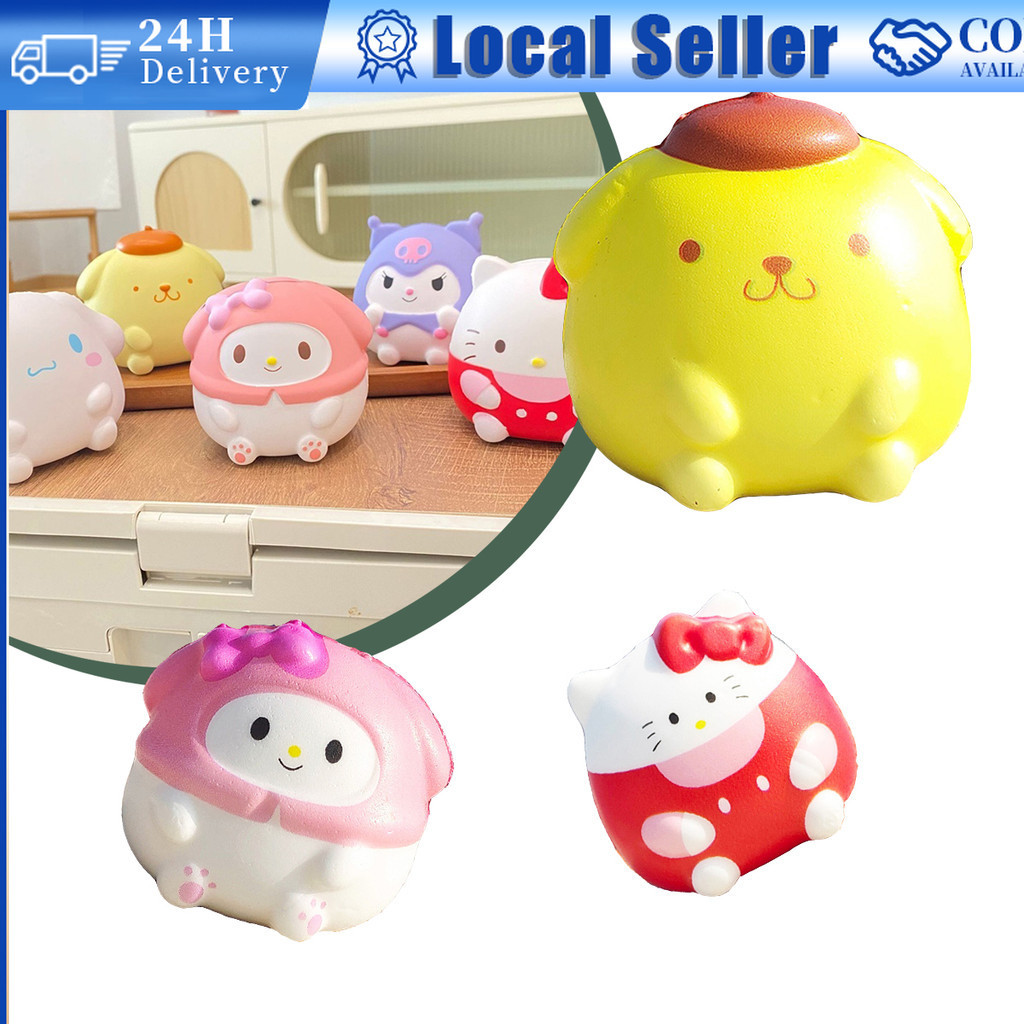 Sanrio Squishy Toys Kawaii Cartoon Kuromi Cinnamoroll Hello Kitty ...