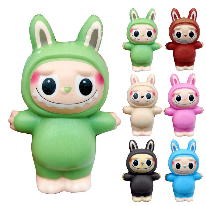 Cartoon Labubu Squishy Toys for Girls Labubu Doll Decompression Toy ...