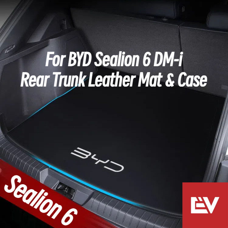 For BYD Sealion 6 DM-i Rear Trunk Leather Mat & Leather Compartment Box ...