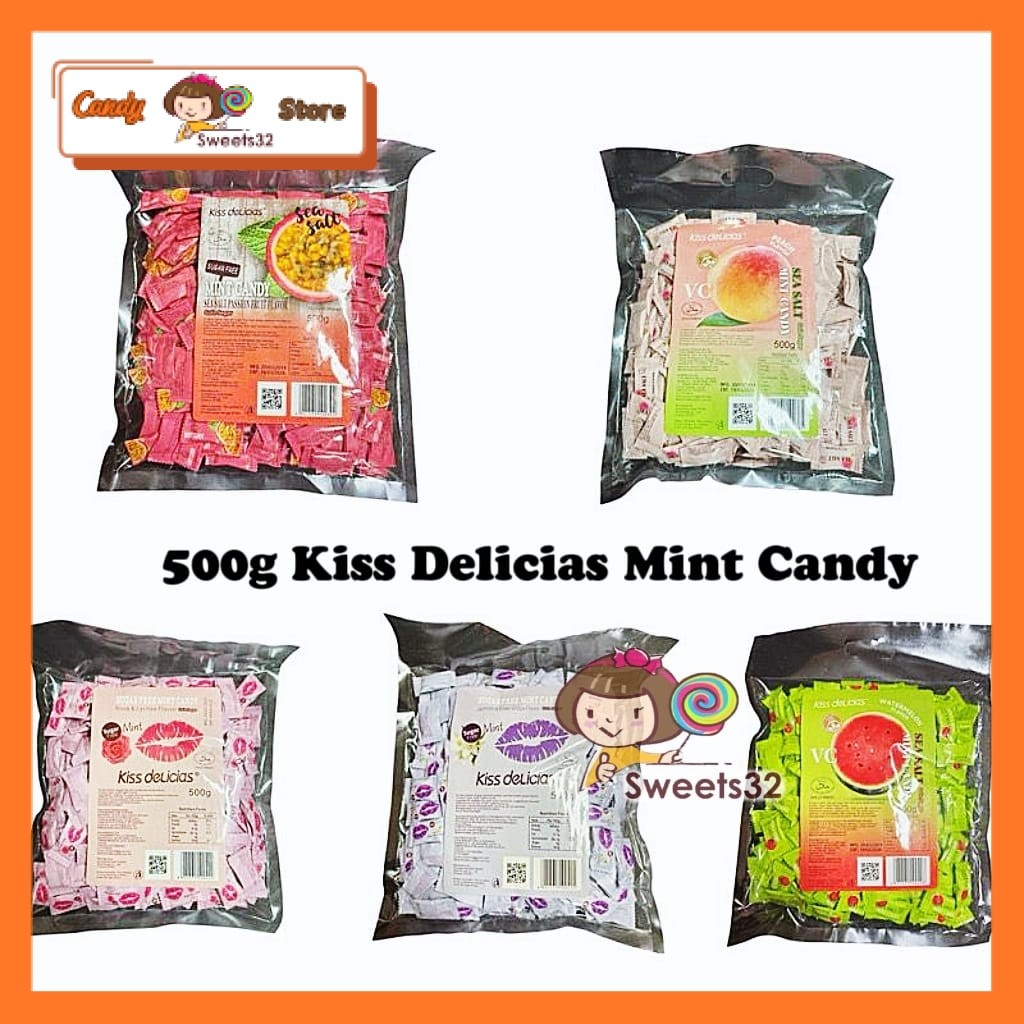 500g Kiss Delicias Sugar Free Mint Tablet Candy HALAL | Shopee Malaysia