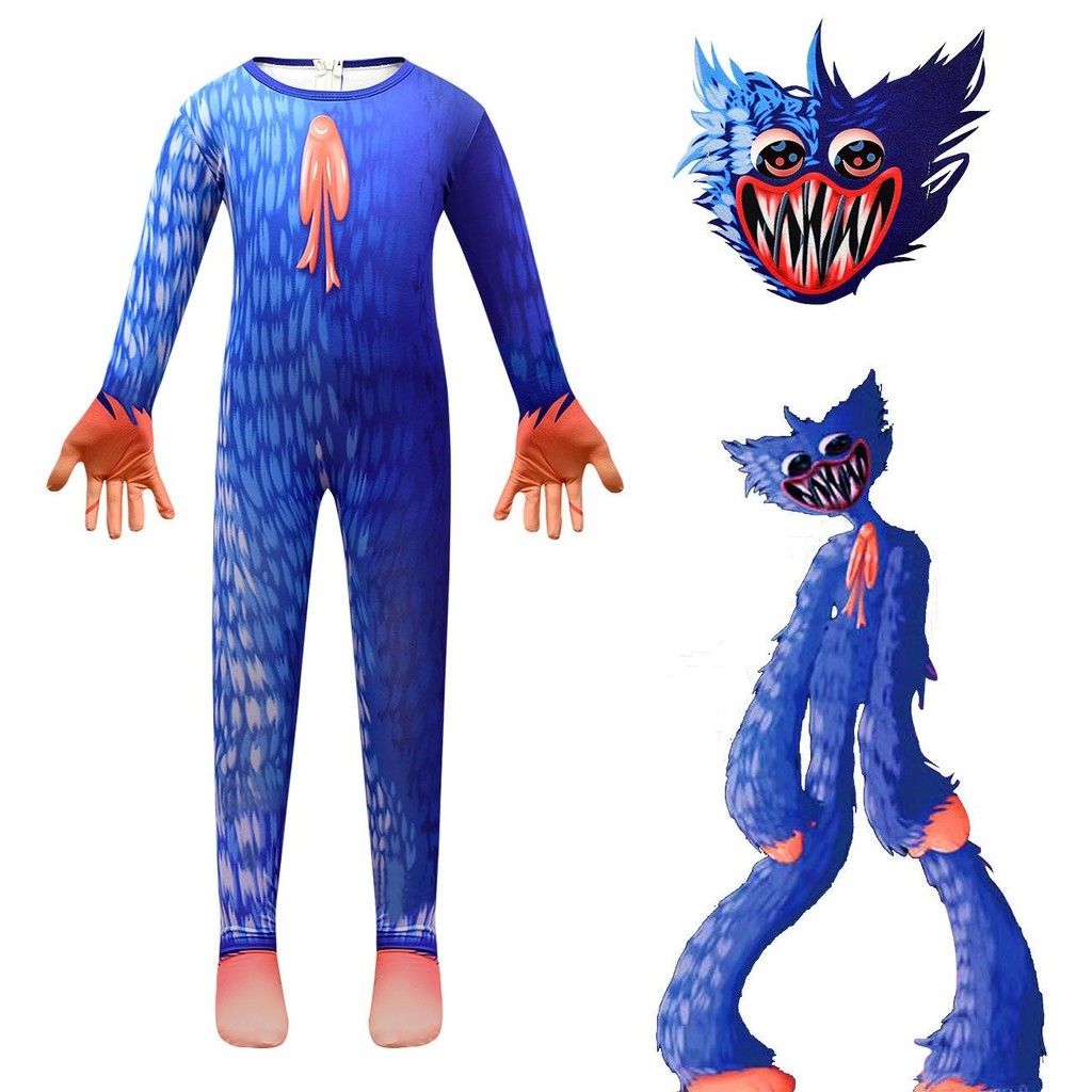 New Set Big Blue Cat Bobby Clothes cos Costume Anime Bobby Game Time ...