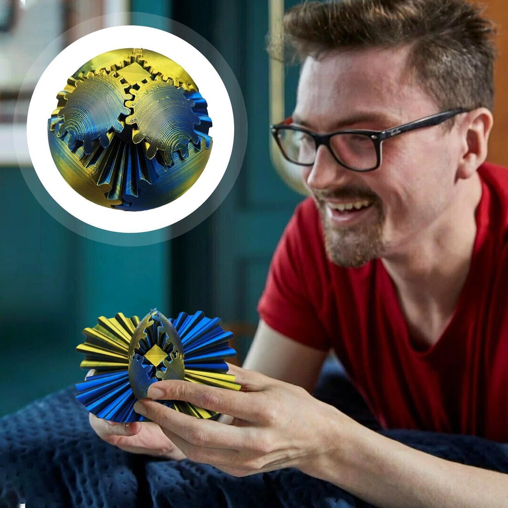 The Steampunk Whirling Wonder Fidget Toys 3D Gear Ball Gear Sphere ...