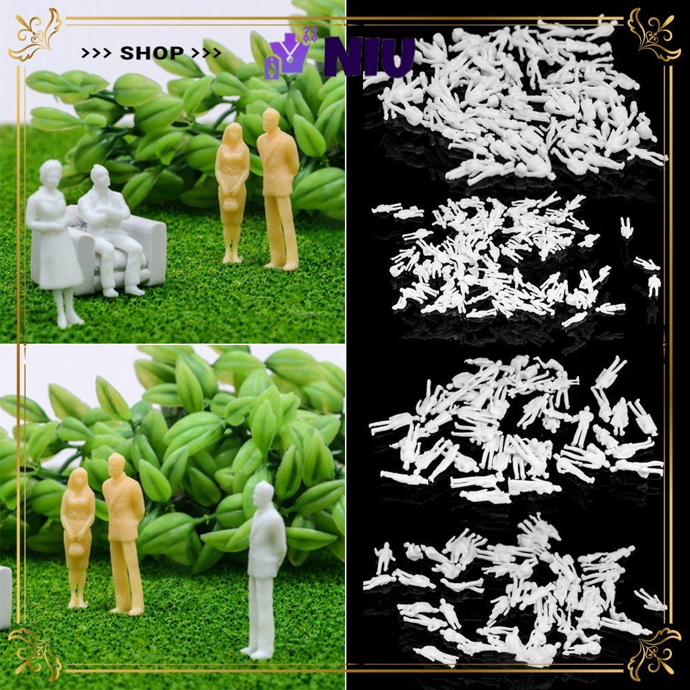 NIU 200pcs White Miniature Figures Human Scale ABS Plastic Multi-Style ...