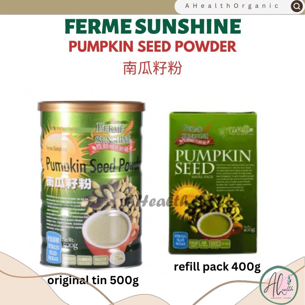 Ferme sunshine Pumpkin Seed Powder 500g / refill pack exp7/26 400g ...