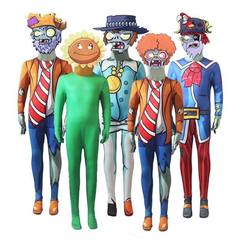 Halloween Plants vs. Zombies Clothes cos Children Boys Parent-Child ...