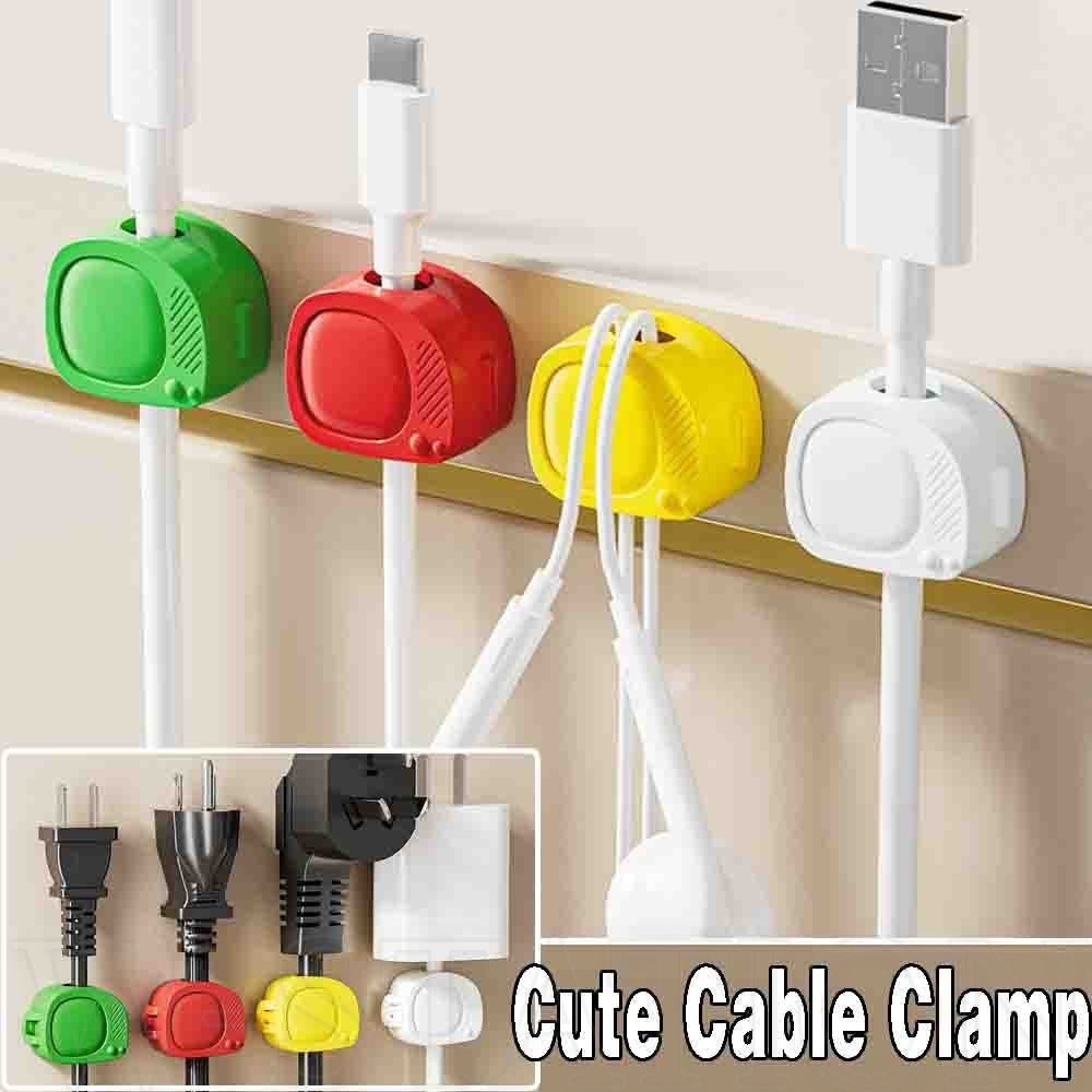 Cute TV Pattern Data Wire Organizer - Multicolor Desktop Self-adhesive ...