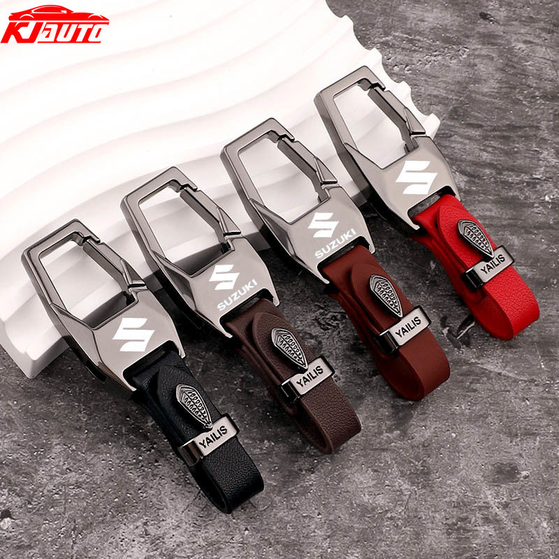 Suzuki Car Zinc Alloy Leather Keychain Creative Anti Loss Keychain For ...