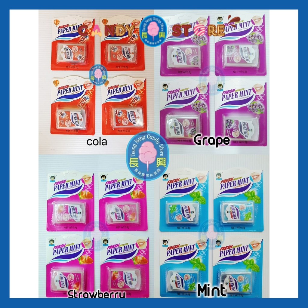 [ 4 pcs / pack ] Hepin Fresh Breath Paper Mint Candy | Shopee Malaysia