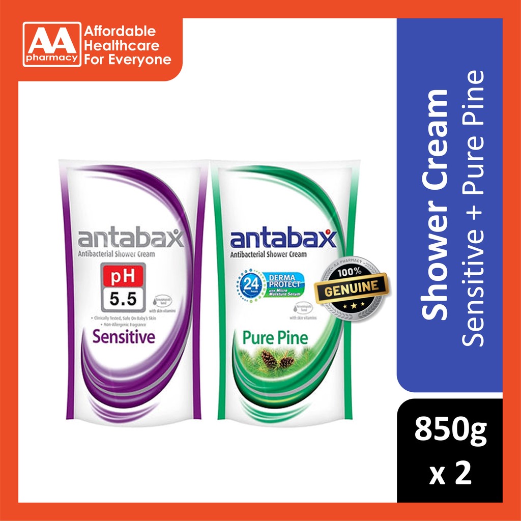 Antabax Shower Cream Refill (Sensitive+Pine) 850g x2 | Shopee Malaysia