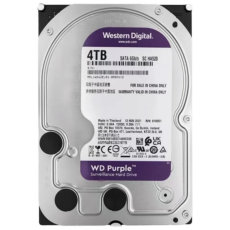 Western Digital WD Purple 1TB 2TB 3TB 4TB 500G 3.5" Hard Drive ...
