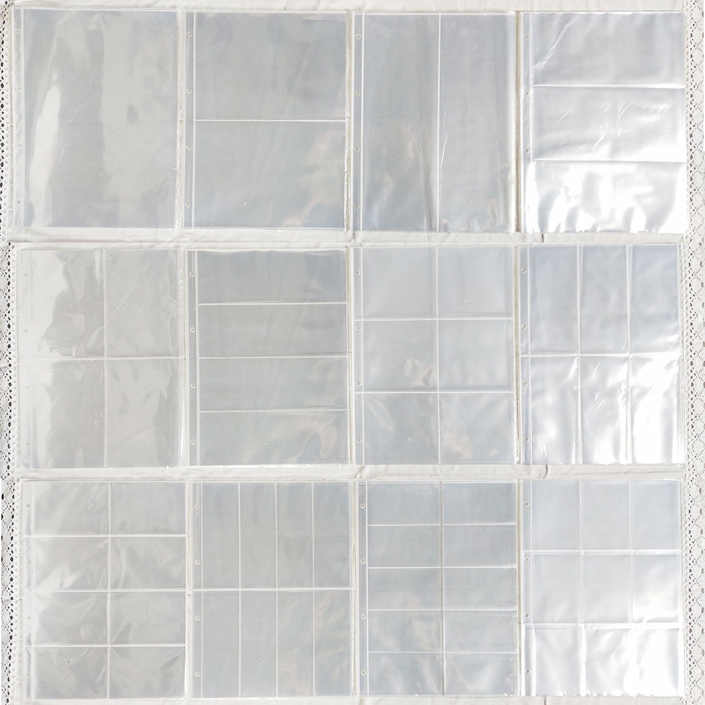 PLRBOK 10pcs A4 4 Holes 1/2/3/4/6/8/10 Pockets Sleeves Gaming Trading ...