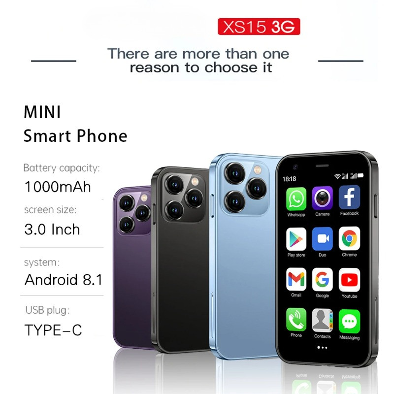XS15 Ultra-thin Smartphone 2GB+16GB Android 8.1 3G Dual SIM 3.0 Inch ...