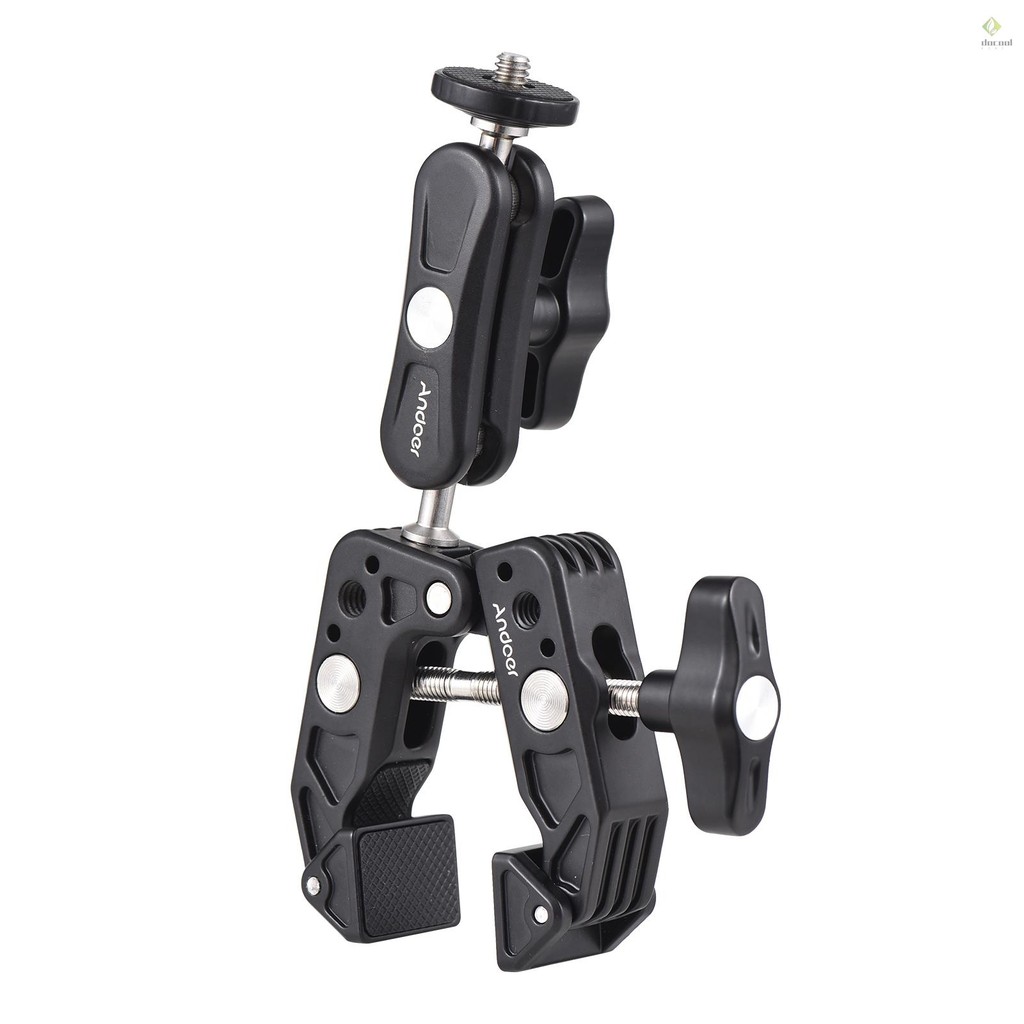 Andoer Super Clamp Mount Camera Mount Flexible Monitor Mount with Dual ...