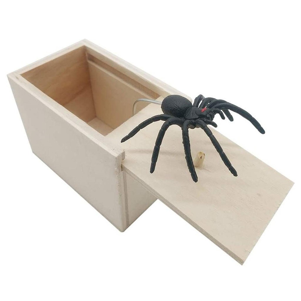 Spider Prank Scare Box Fun Practical Surprise Jokes Fake Spider Tricky ...