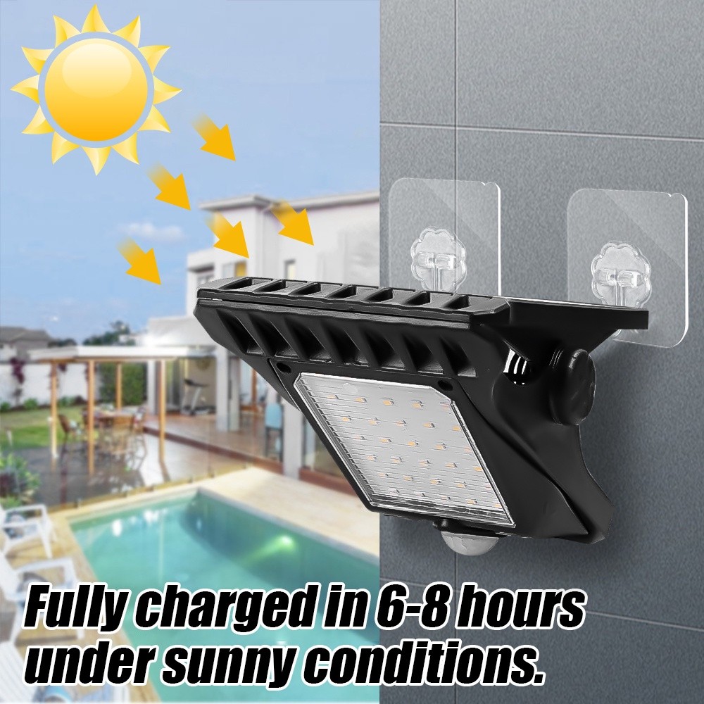 (JJ)2 Modes Solar Powered Motion Sensor Night Lamps / IP65 Waterproof ...