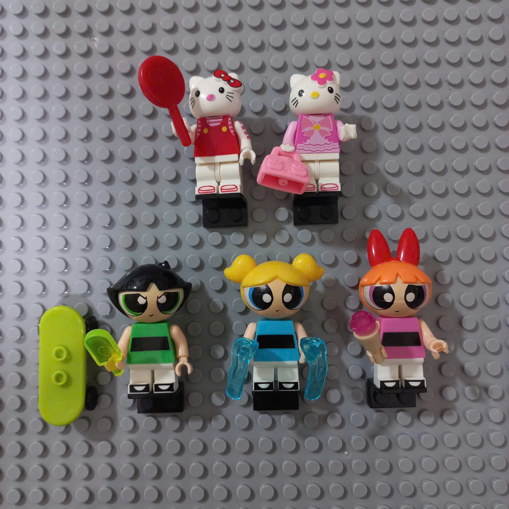 Mini Beautiful Hello Kitty Powerpuff Character Models for Decoration ...